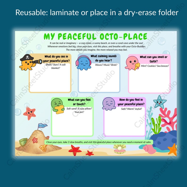 Octopus Emotions Bundle – Kids SEL Worksheets: Feelings Thermometer ...