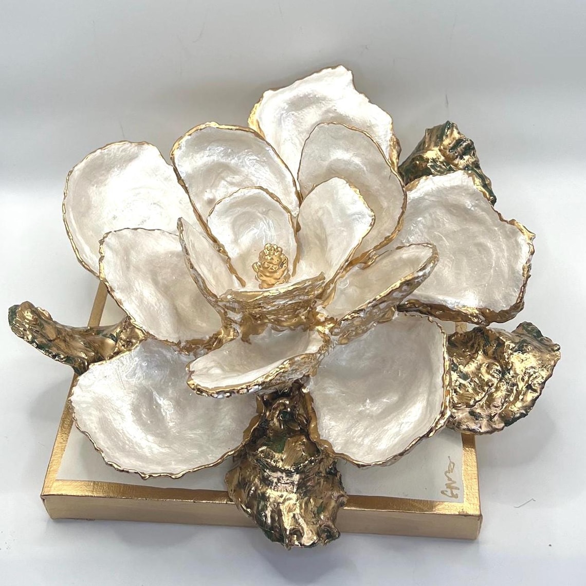 Oyster Shell Magnolia With Leaves - Etsy