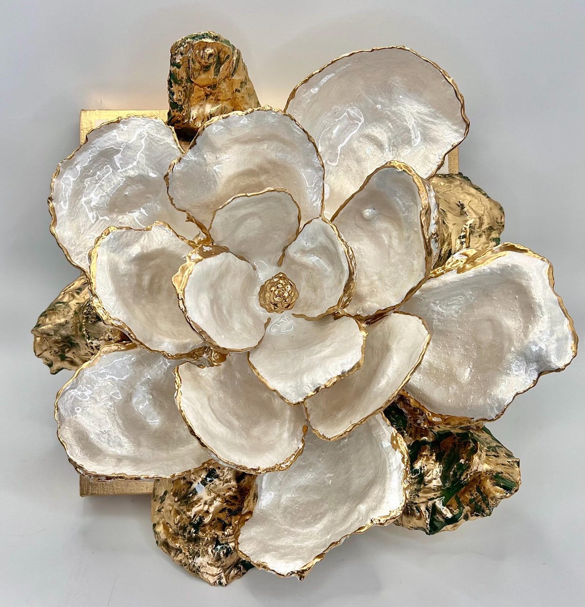 Oyster Shell Magnolia With Leaves - Etsy