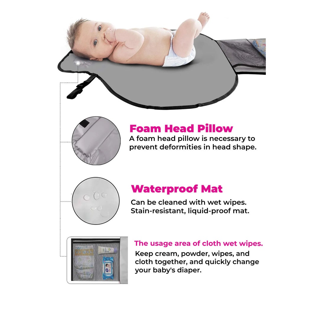 Changing Bag With Built-in Bottom Opening Baby Care Mat - Etsy