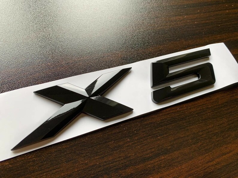 Gloss Black X2 X3 X4 X5 X6 Car Letter Number Rear Trunk Boot Badge ...
