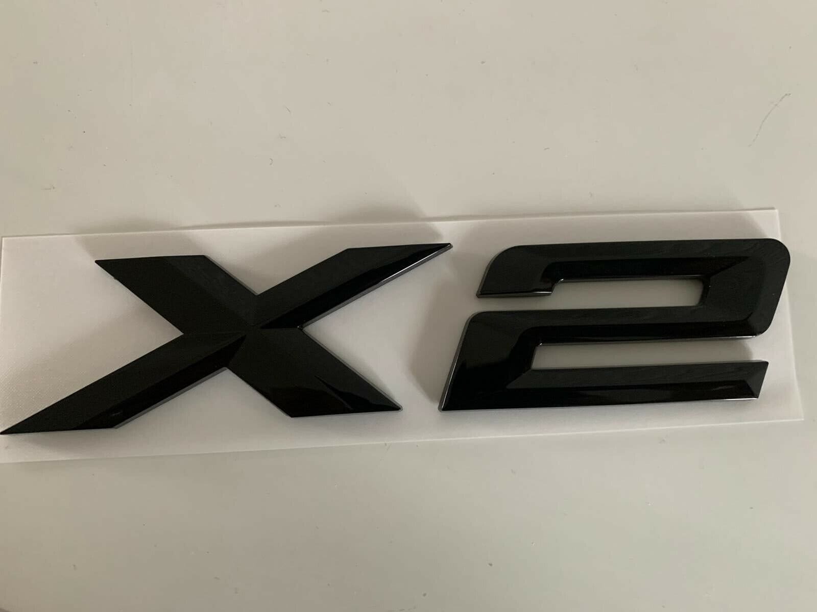 Gloss Black X2 X3 X4 X5 X6 Car Letter Number Rear Trunk Boot Badge ...