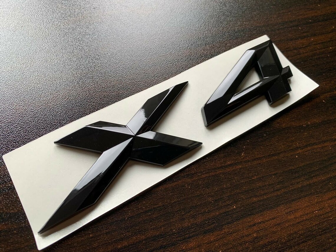 Gloss Black X2 X3 X4 X5 X6 Car Letter Number Rear Trunk Boot Badge ...