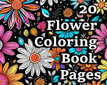 37 Flower Coloring Book Pages, Floral Coloring Page, Printable Flowers ...