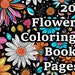 20 Flower Coloring Book Pages - Etsy