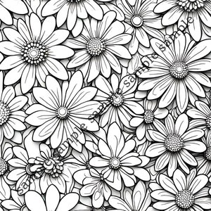 20 Flower Coloring Book Pages - Etsy