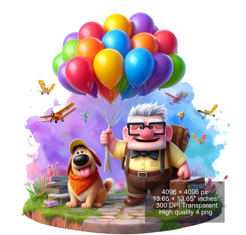 UP Movie Watercolor Splash PNG: Digital Design File (digital Download ...