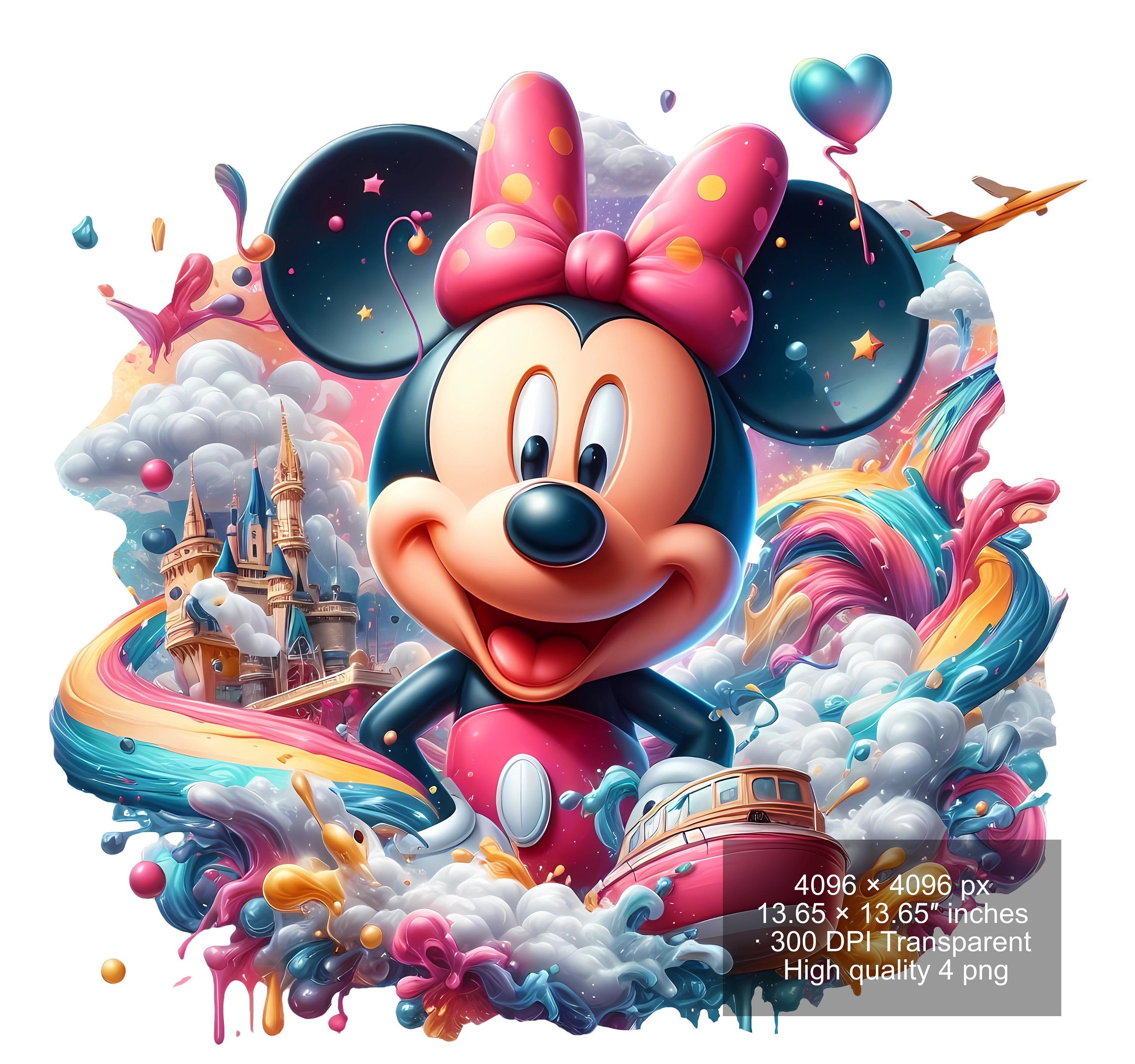 Mickey Mouse Watercolor Splash PNG: Digital Art (digital Download) - Etsy
