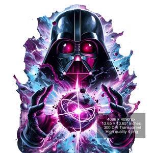 4 PNG Star Wars Darth Vader Splash and Watercolor Digital Design PNG ...