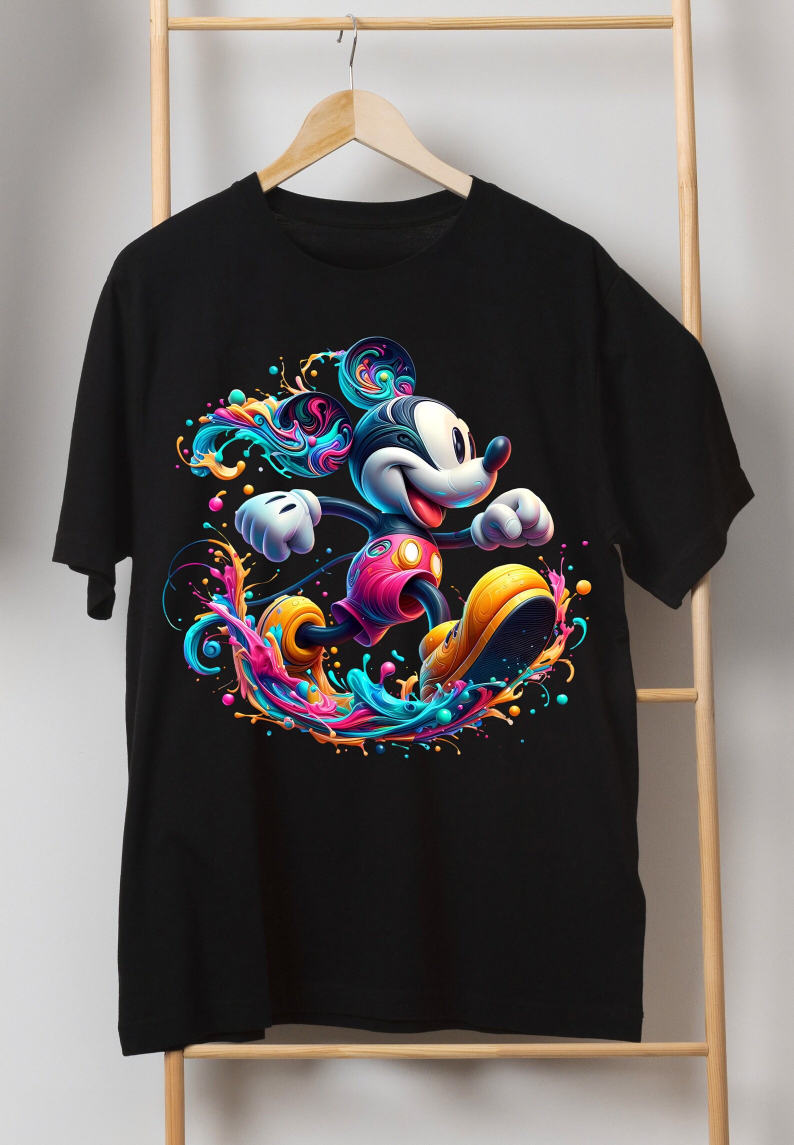 Mickey Mouse Watercolor Splash PNG: High-resolution Digital Art ...