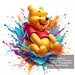 4 PNG Honey Bear Watercolor Digital Design PNG File for Sublimation ...