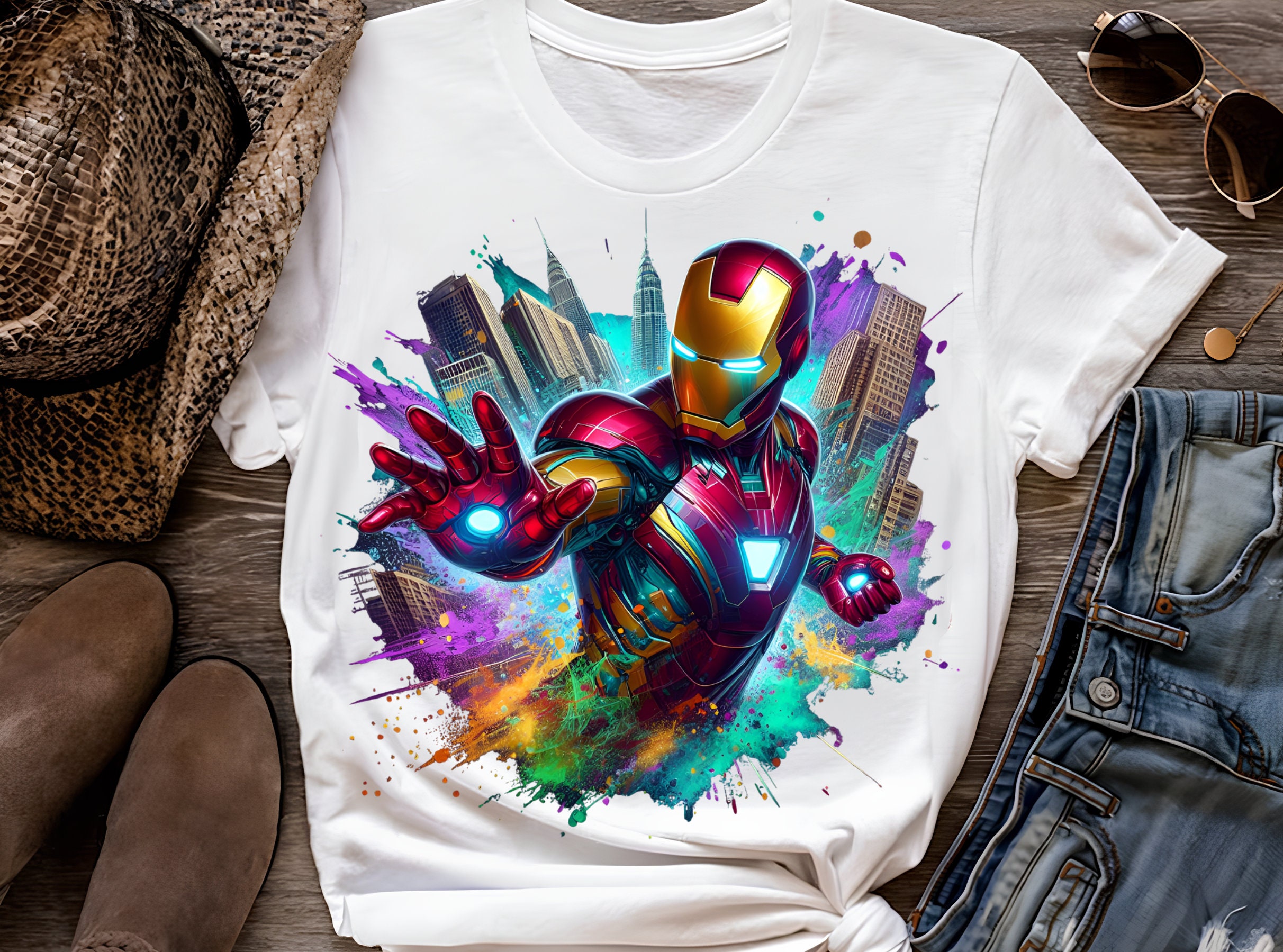 Iron Man Watercolor Splash PNG: Digital Clipart (digital Download) - Etsy