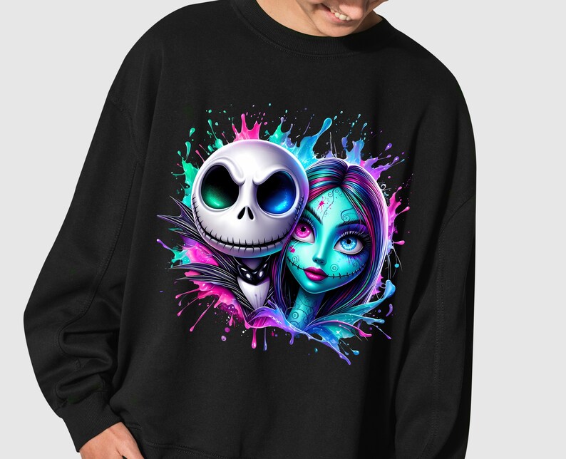 Jack and Sally Watercolor PNG: Nightmare Before Christmas Clipart ...