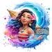 4 PNG Moana Splash and Watercolor Digital Design PNG File for ...