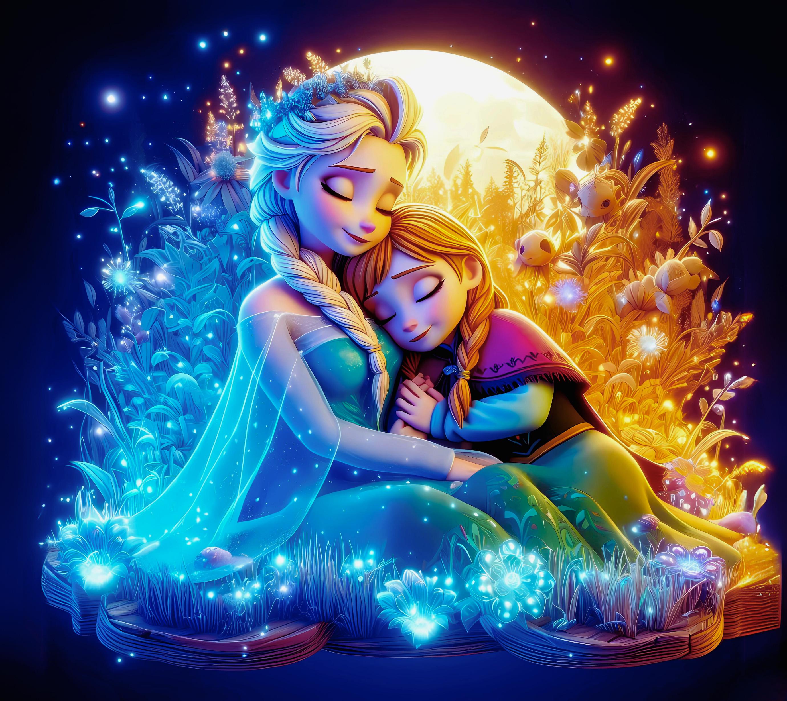 5 Png Elsa and Anna Frozen Tumbler Wrap: Watercolor Splash Design ...