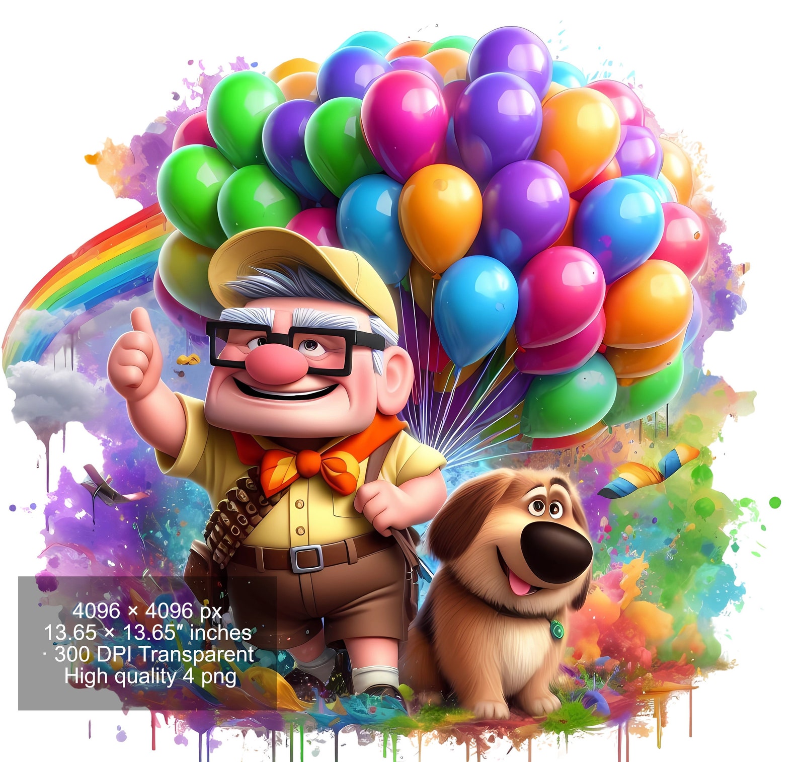 UP Movie Watercolor Splash PNG: Digital Design File (digital Download ...