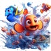4 PNG Finding Nemo | Finding Dory Splash and Watercolor Digital Design ...