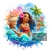 4 PNG Moana Splash and Watercolor Digital Design PNG File for ...