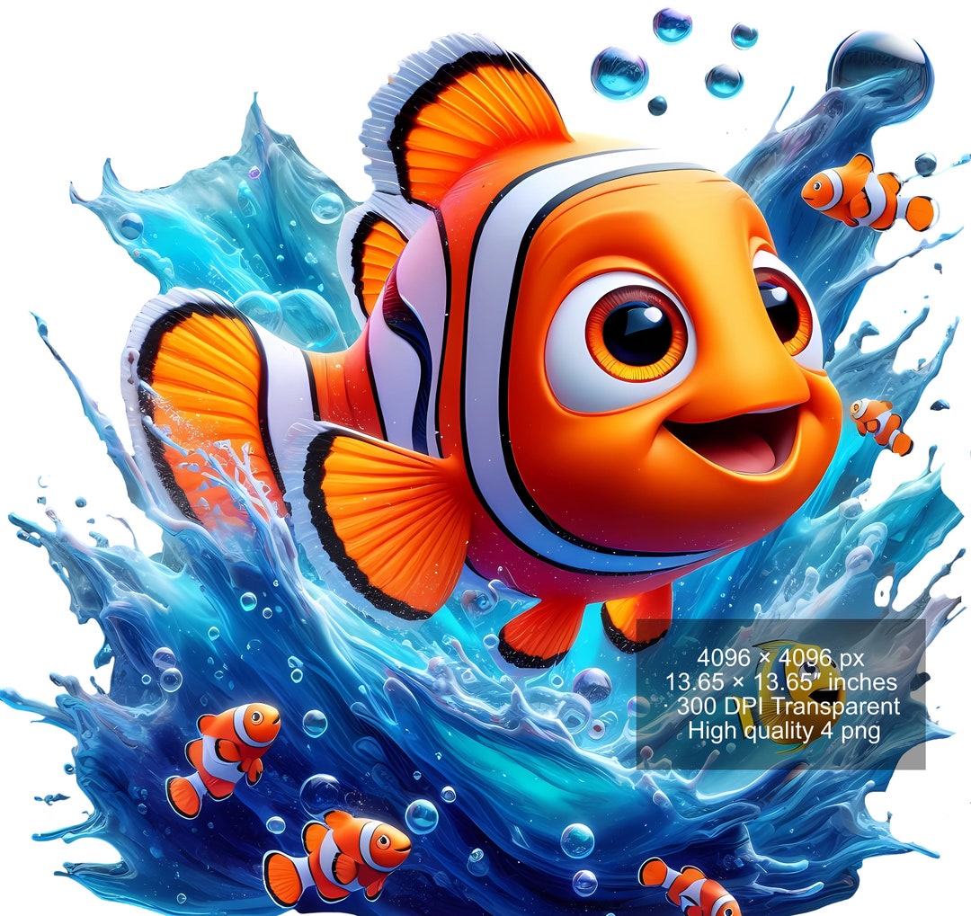 4 PNG Finding Nemo | Finding Dory Splash and Watercolor Digital Design ...