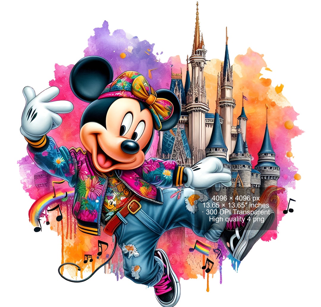 Mickey Mouse Watercolor Splash PNG: Digital Art (4096x4096 Px) (digital ...