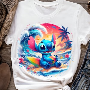 Stitch Watercolor Splash PNG: Summer Beach Design (digital Download) - Etsy
