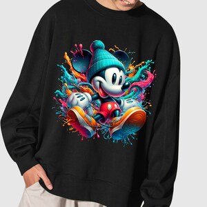 Mickey Mouse Watercolor Splash PNG: Digital Art (digital Download) - Etsy