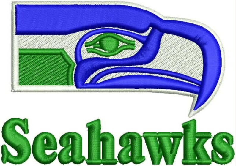 Seahawks Retro Puff Embroidery File - Etsy