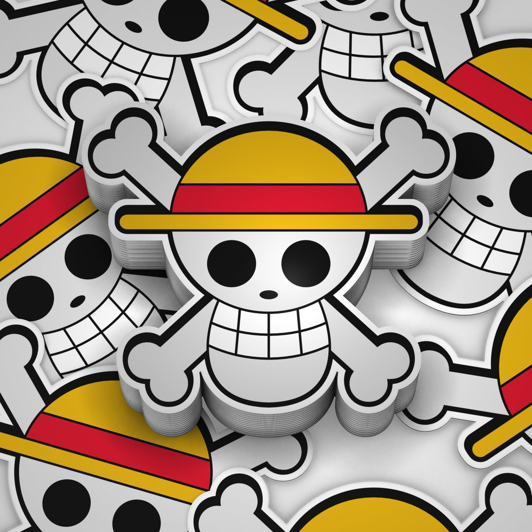 One Piece Logo Sticker Sheet With 10 Stickers Straw Hat Pirates Anime ...