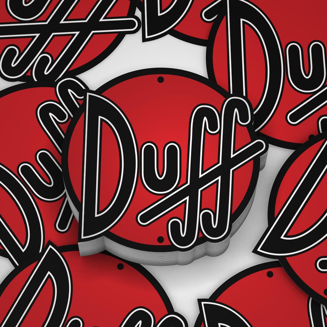 Duff Beer Sticker Duff Beer Logo Sticker Beer Custom Sticker - Etsy