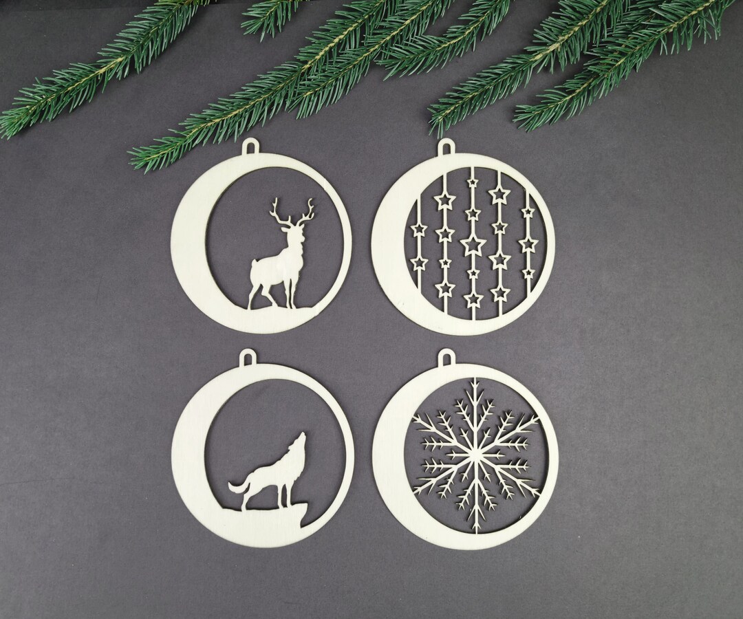 Christmas Ball SVG Laser Cut Files, Christmas Decorations Tree ...