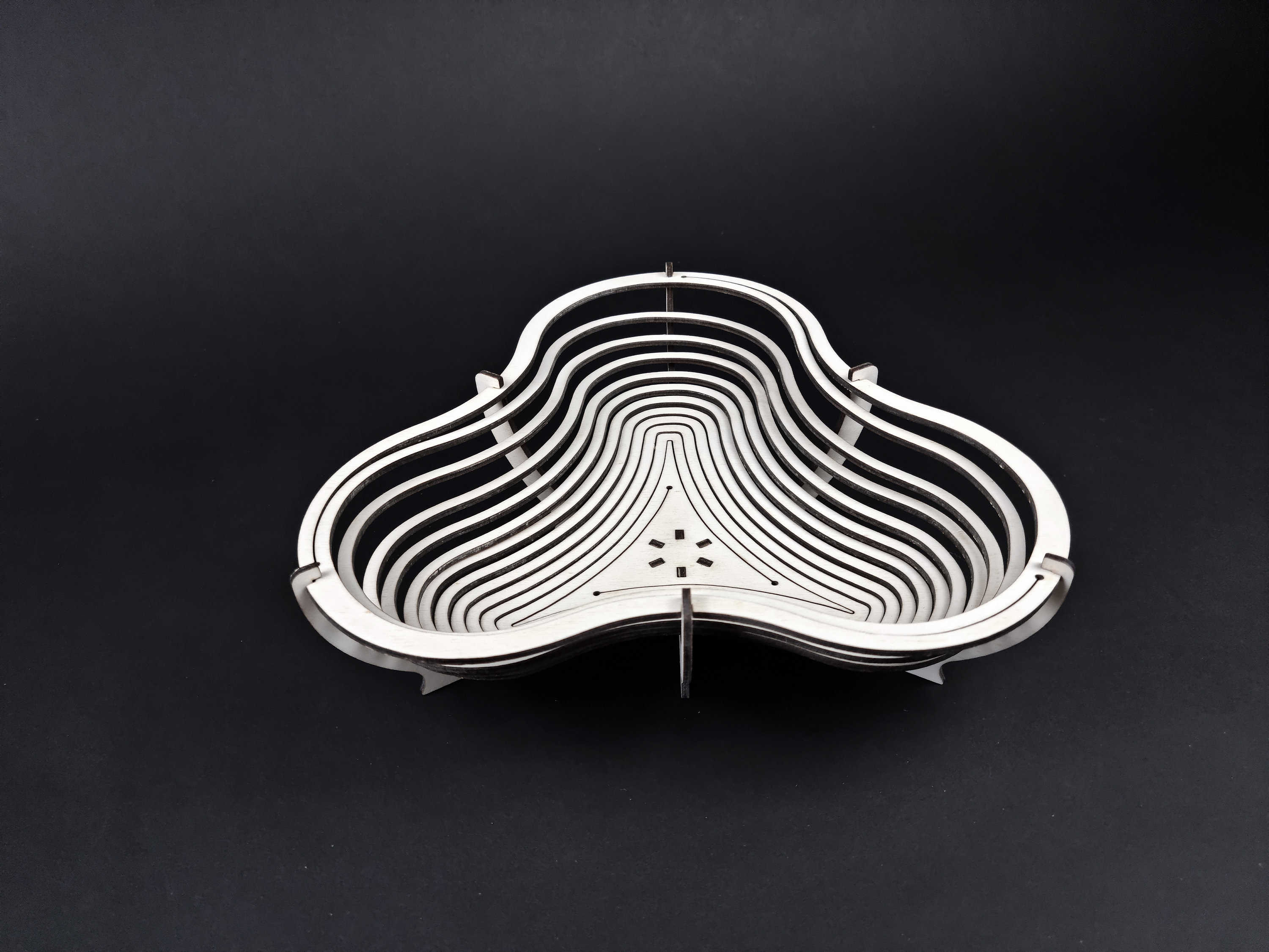 Laser Cut Bowl, Basket Laser Svg, Spiral Basket, Clover Shape, Laser ...