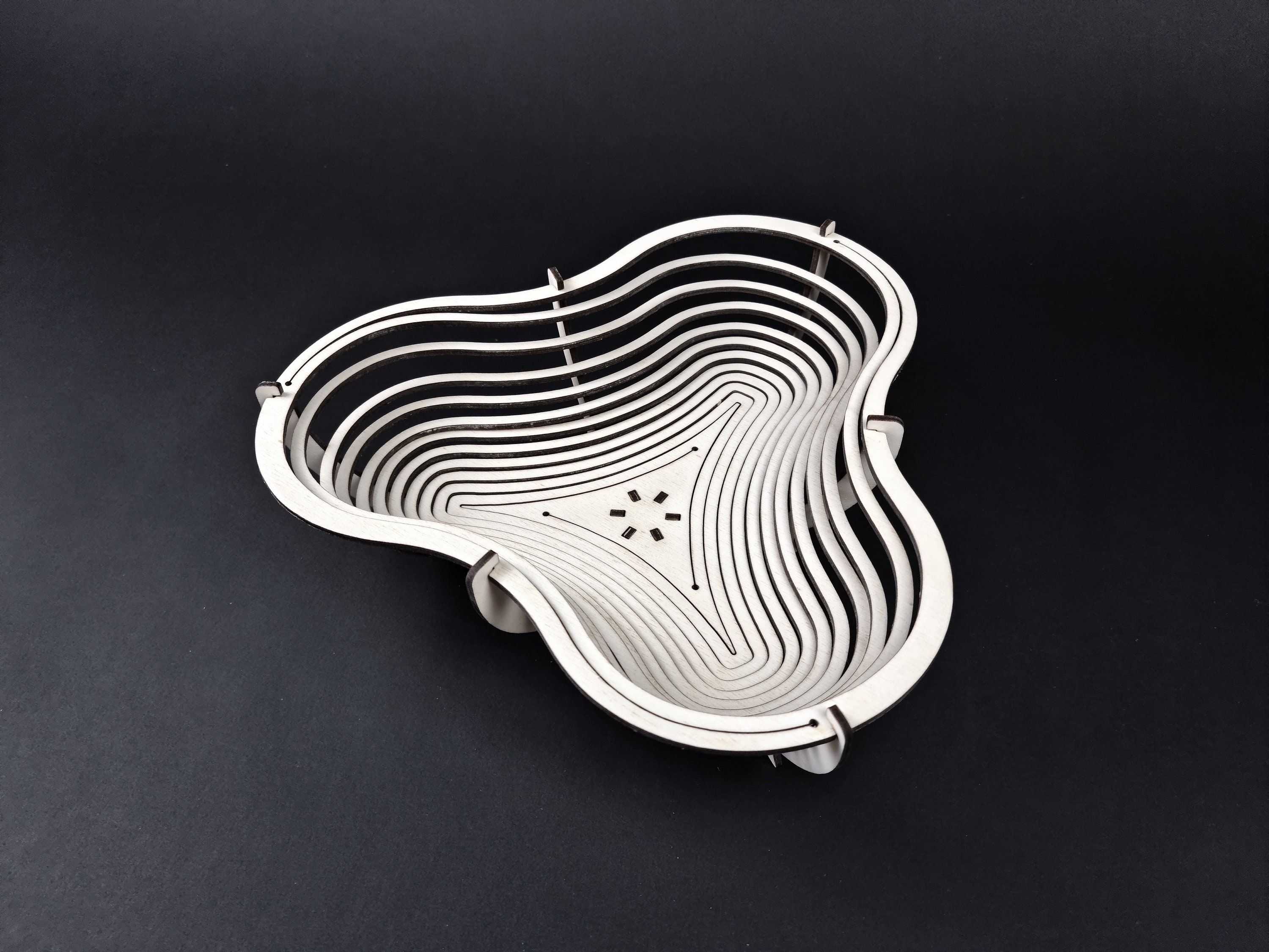 Laser Cut Bowl, Basket Laser Svg, Spiral Basket, Clover Shape, Laser ...