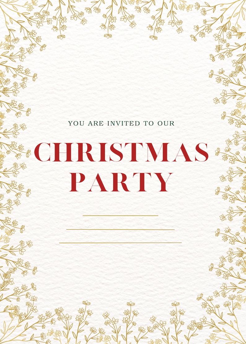 Printable Christmas Party Invitation - Etsy