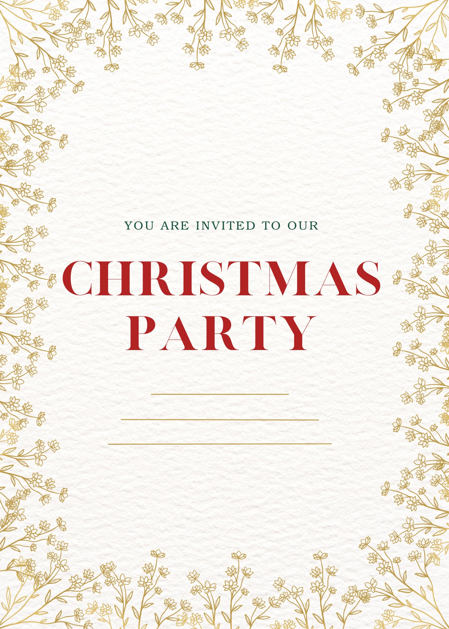 Printable Christmas Party Invitation - Etsy