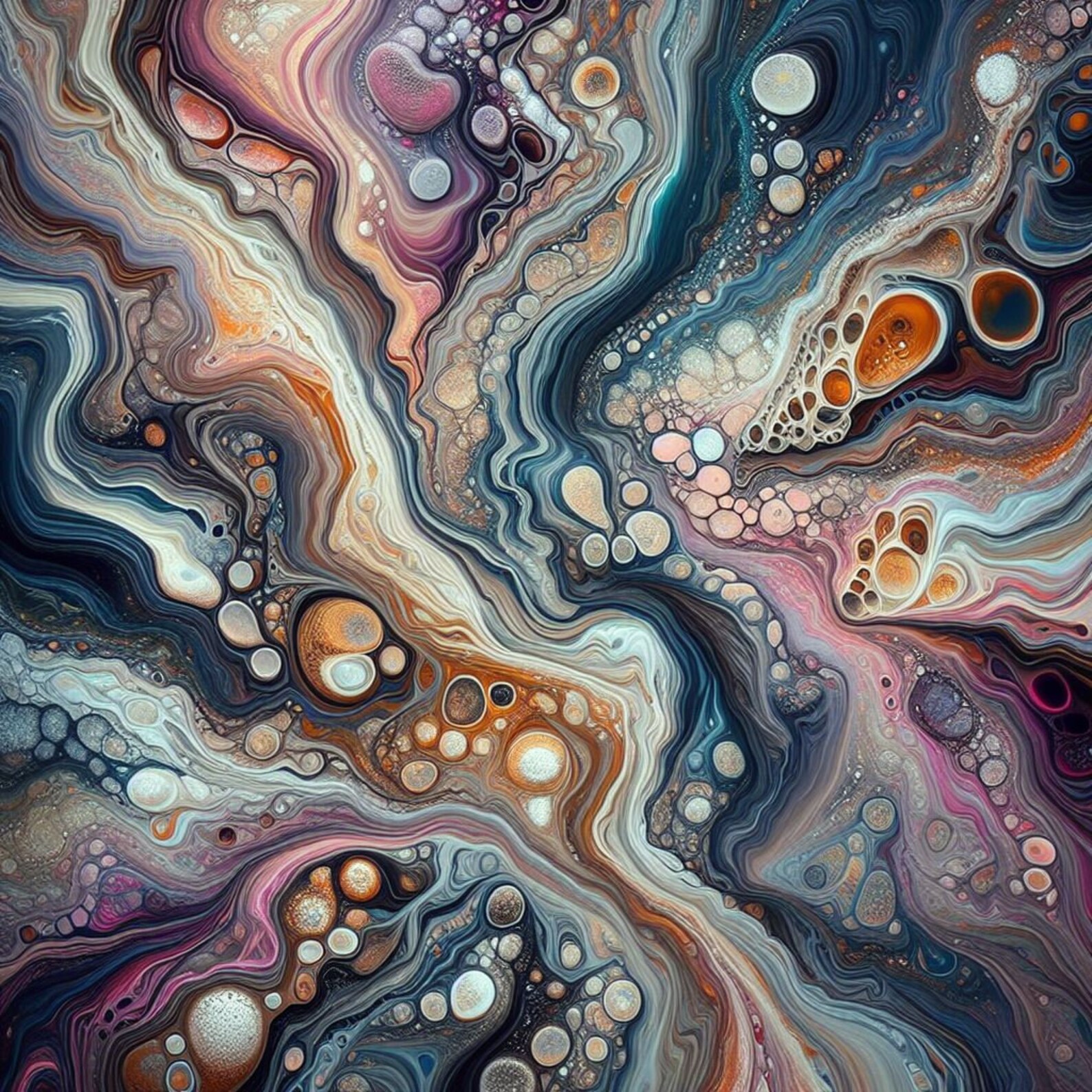 Wallpaper "kaleidoscopic Acrylic Painting" for Desktop & Handy - Etsy