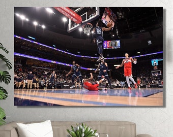 Ja Morant Dunk Wall Art, Ja Morant Dunk Canvas Poster, Dunk Print, NBA ...