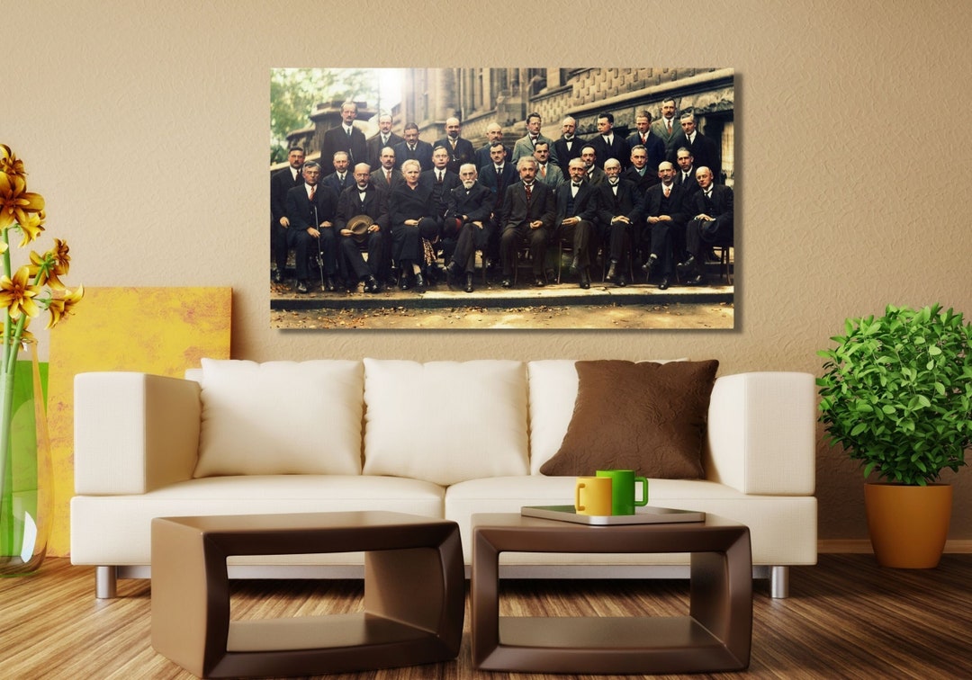1927 Solvay Conference Canvas,vintage Physics Poster Science Photo ...
