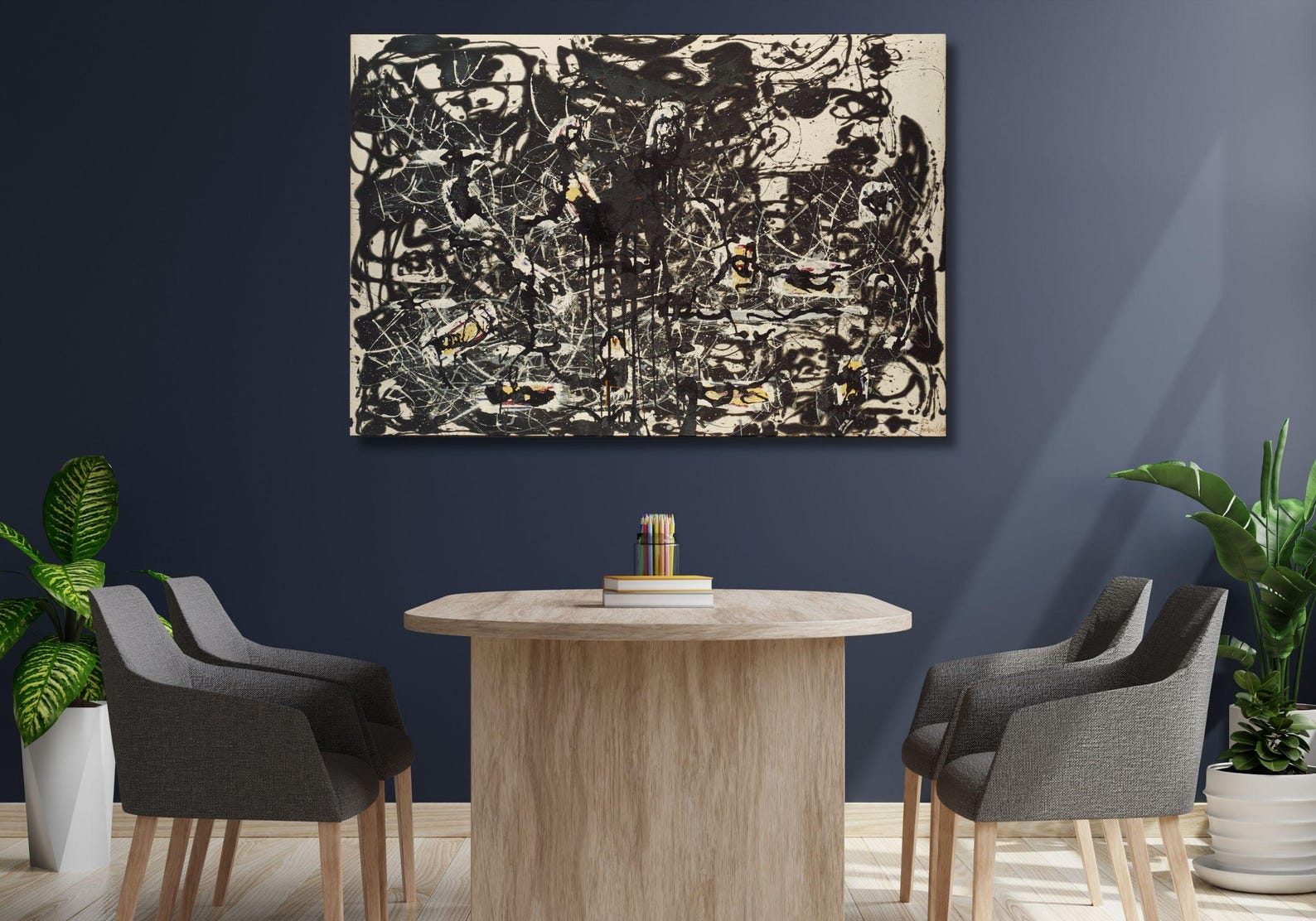 Yellow Islands by Jackson Pollock Art, Extra Large Canvas Abstract Wall ...