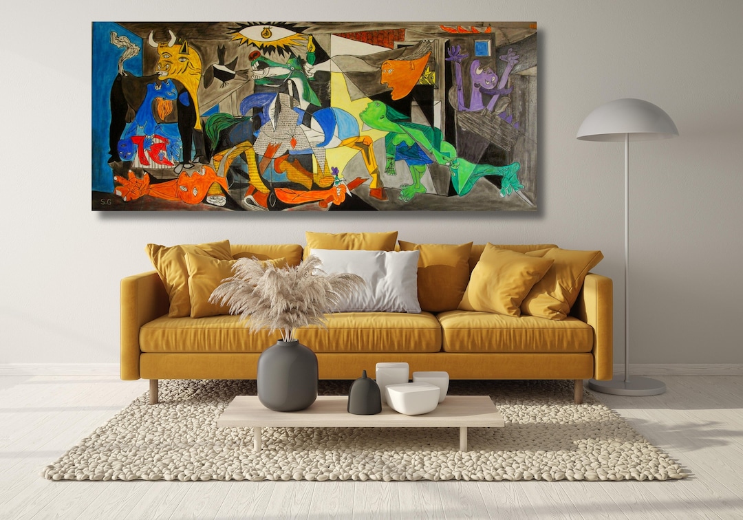 Pablo Picasso Colourful Guernica Print,guernica Wall Art,guernica,pablo ...
