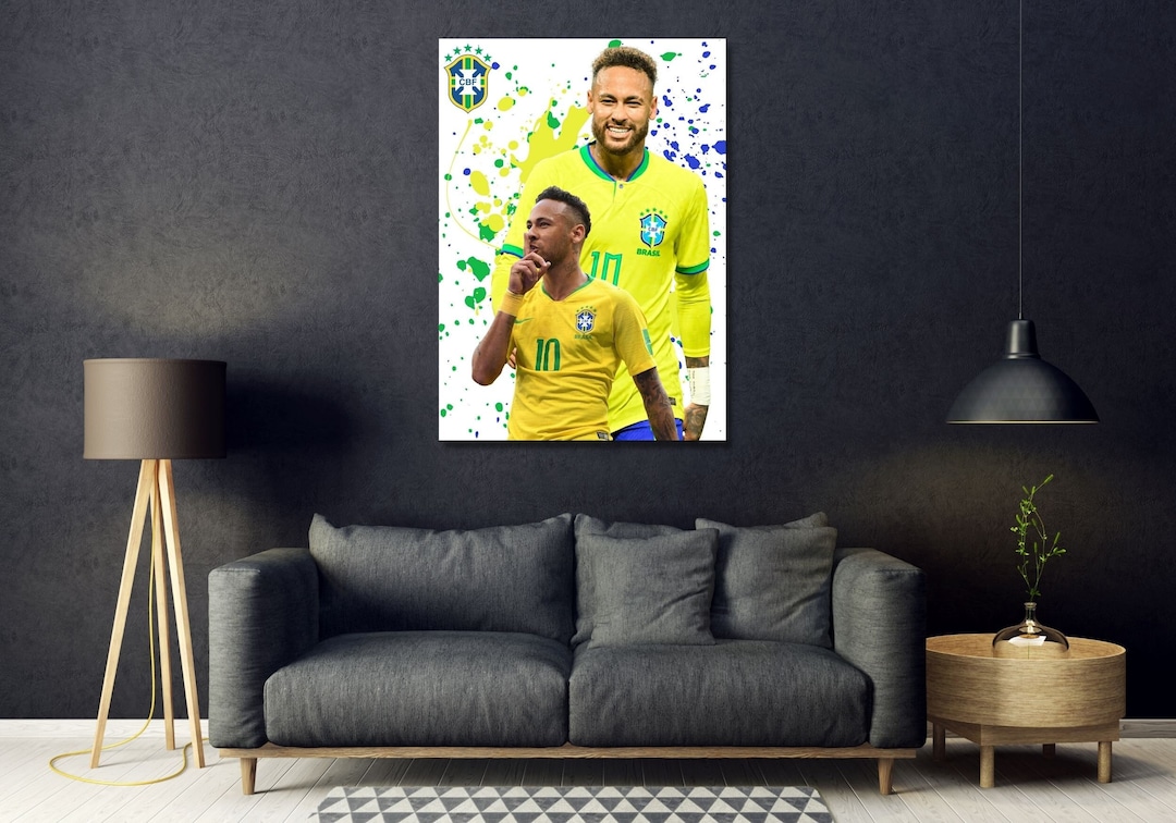 Neymar Wall Art, Neymar Poster,neymar Wall Art,neymar Canvas,neymar Art ...