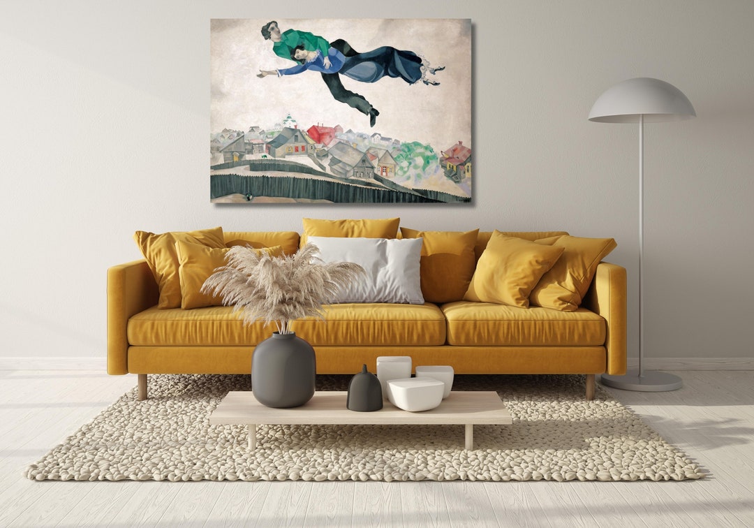 Marc Chagall Over the City Canvas,marc Chagall Art Exhibition Poster ...
