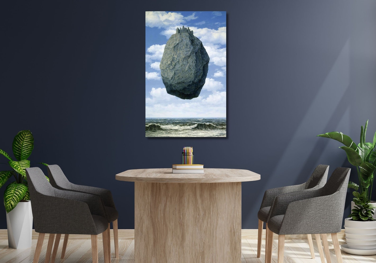 Rene Magritte Castle in the Pyrenees Print Rene Magritte Canvas Rene ...