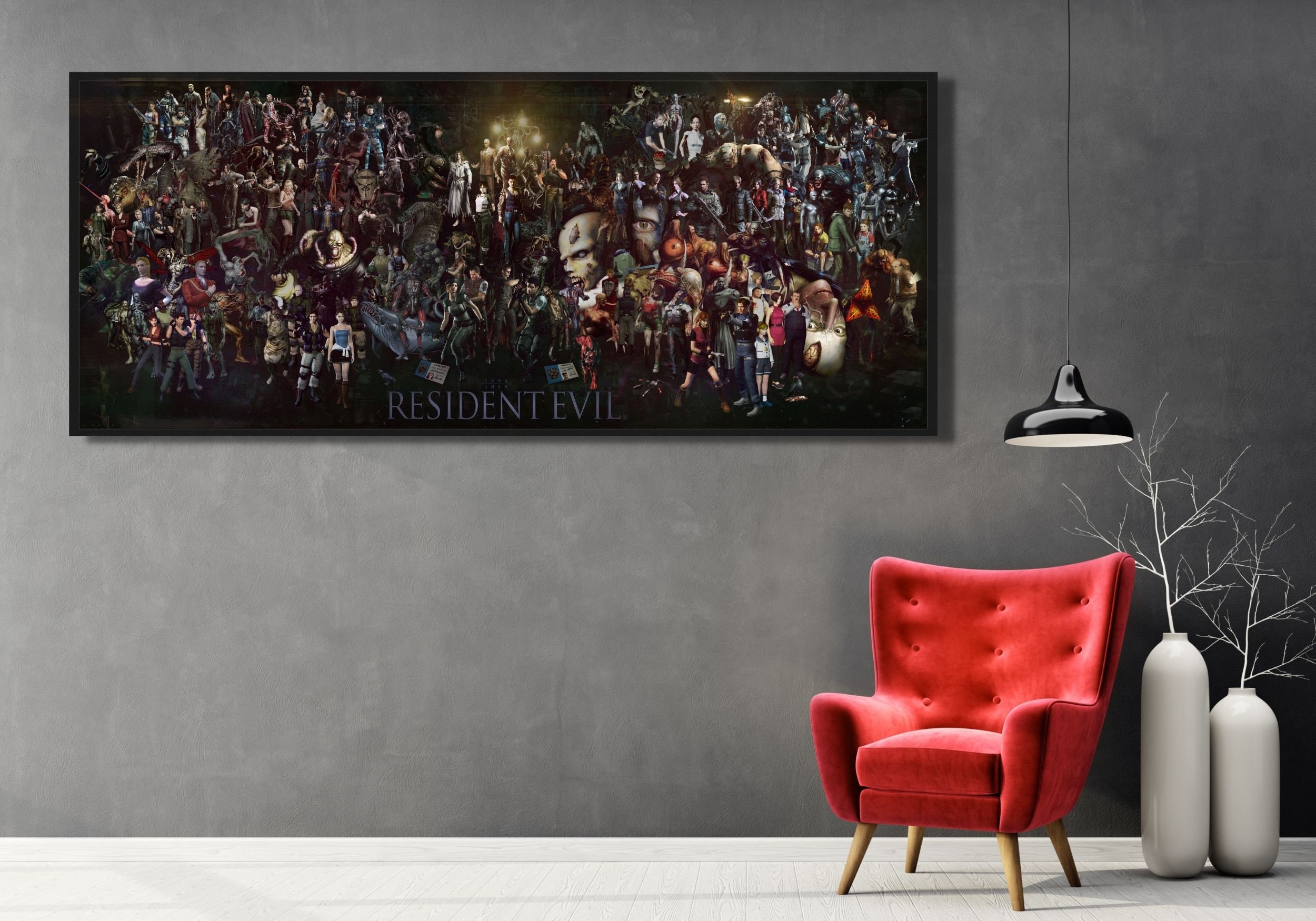 Resident Evil Characters Poster Canvas Wall Art,print,the Spencer ...