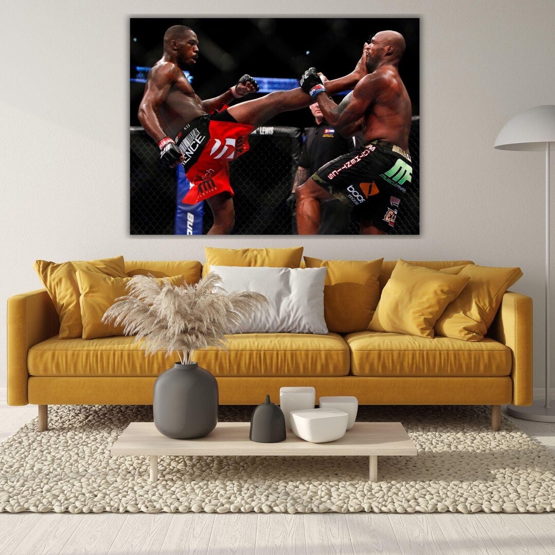 Jon Jones Poster Ready to Hang Wall Art Frame Canvas Print Museum-grade ...