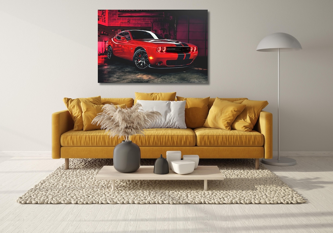 Dodge Poster Challenger SRT Hellcat Canvas, Challenger Poster, Supercar ...
