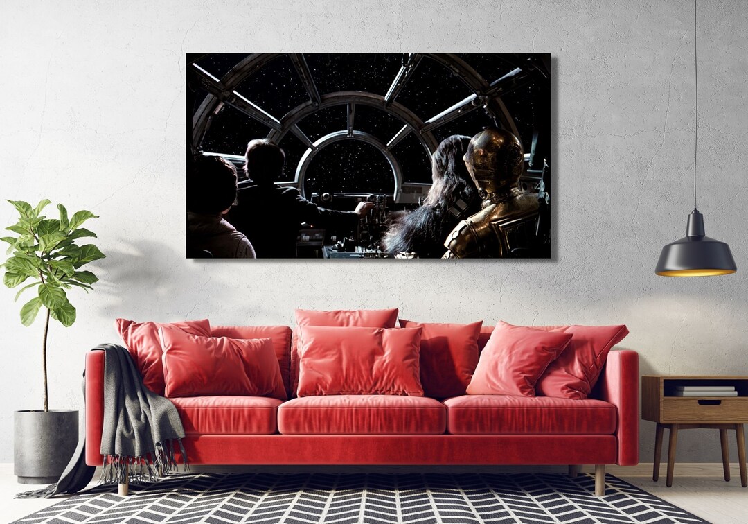 Star Wars Space Battle Poster, Star Wars Landscape, Starwars Canvas ...