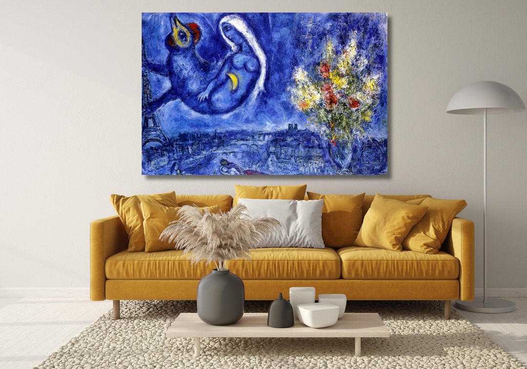 Marc Chagall Mermaid and Flowers 1960 Canvas, Marc Chagall Art Museum ...