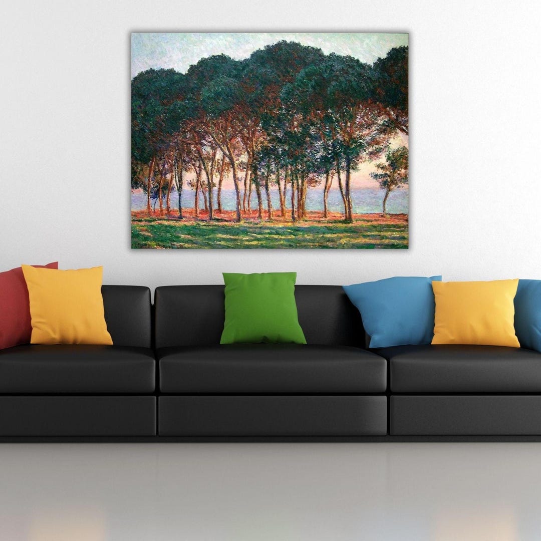 Under the Pine Trees at the End of the Day by Claude Monet Quality ...