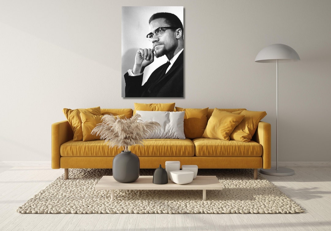 Malcolm X Print Canvas , Malcolm X Wall Art,malcolm X Canvas Print Art ...