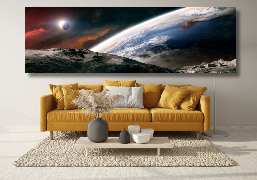 View From the Moon Printable, Moon Wall Decor, Astronomy Art, Astronaut ...